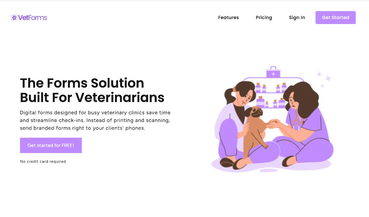 VetForms - Digital Forms Designed for Veterinary Clinics